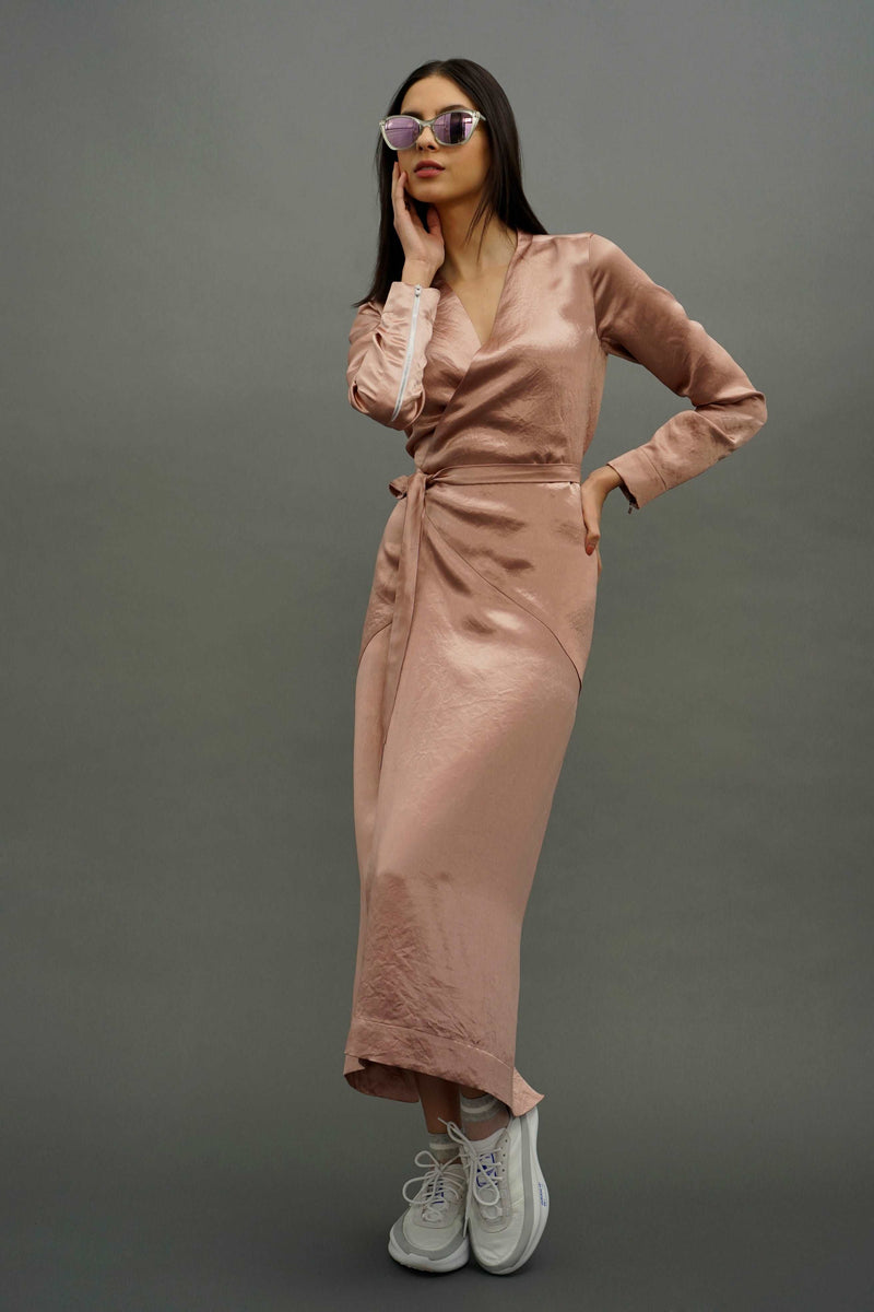Chani Rose Long Sleeve Wrap Dress – NINObrand
