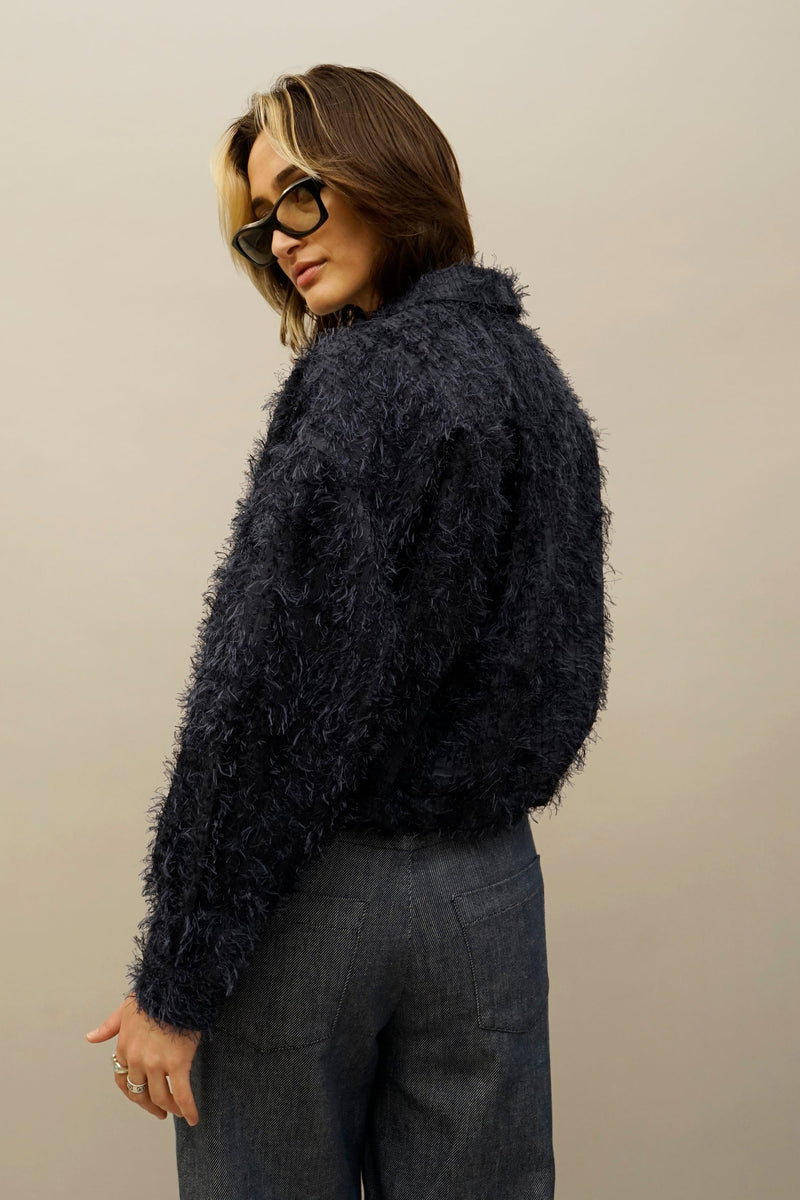 Clam Textured Jacquard Jacket with Cinch Waist – NINObrand