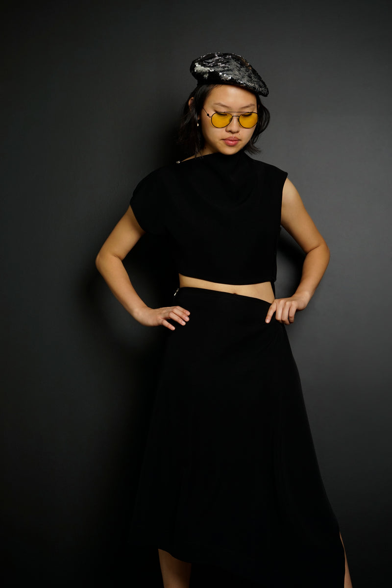 Polina Two Piece Black Dress – NINObrand