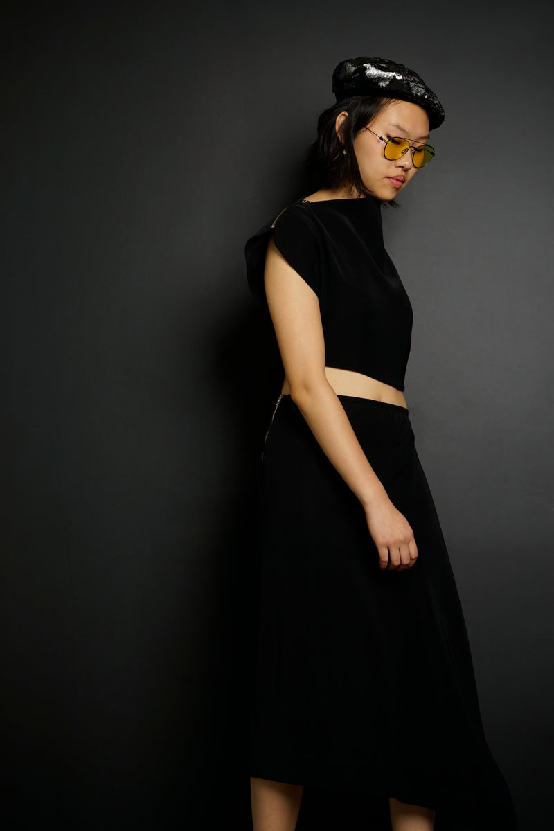 Polina Two Piece Black Dress – NINObrand