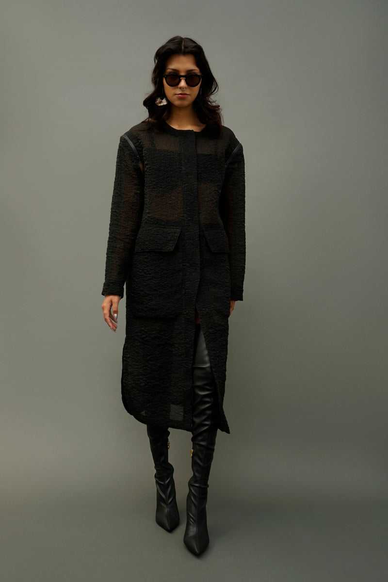 Dom Women's Sheer Long Shirt Jacket – NINObrand