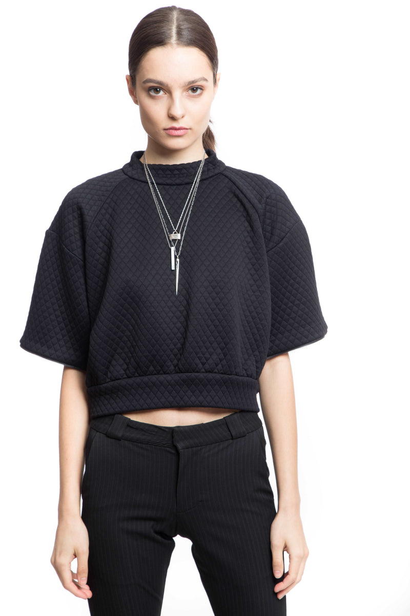 Ambrose NINObrand sterling silver needle pendant charm chain necklace